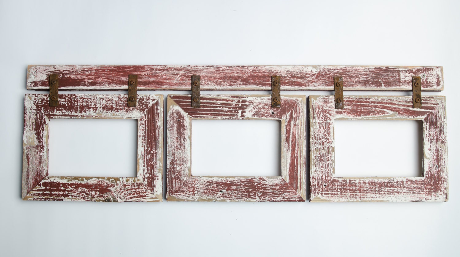 Multi 3 Opening Distressed 8x10 Rustic Collage Picture Frame | Etsy