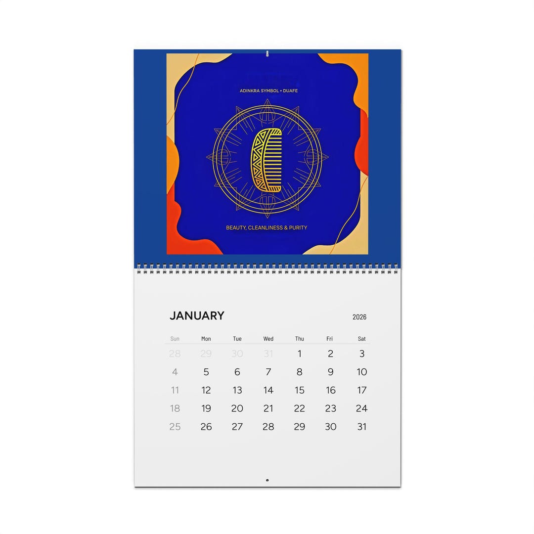 Adinkra Wisdom: A Calendar of Universal African Philosophy (2026) - Etsy