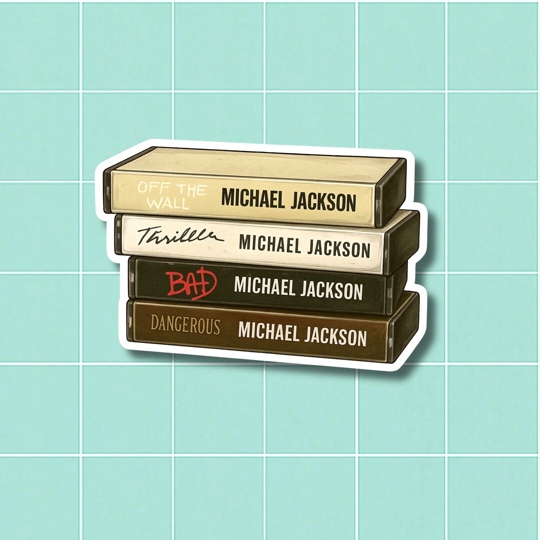 Michael Jackson Cassette Tape Sticker • Retro Vinyl Decal • Thriller ...