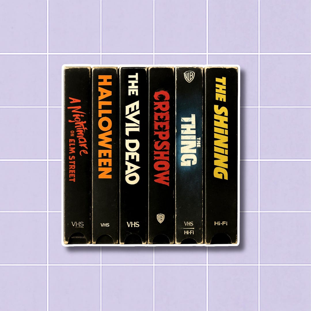 80s Horror VHS Sticker • Retro Scary Movie Decal • A Nightmare on Elm ...