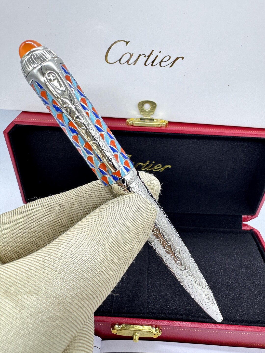Amazing Cartier Limited Edition With Palm Tree Motif Multi Color Body ...
