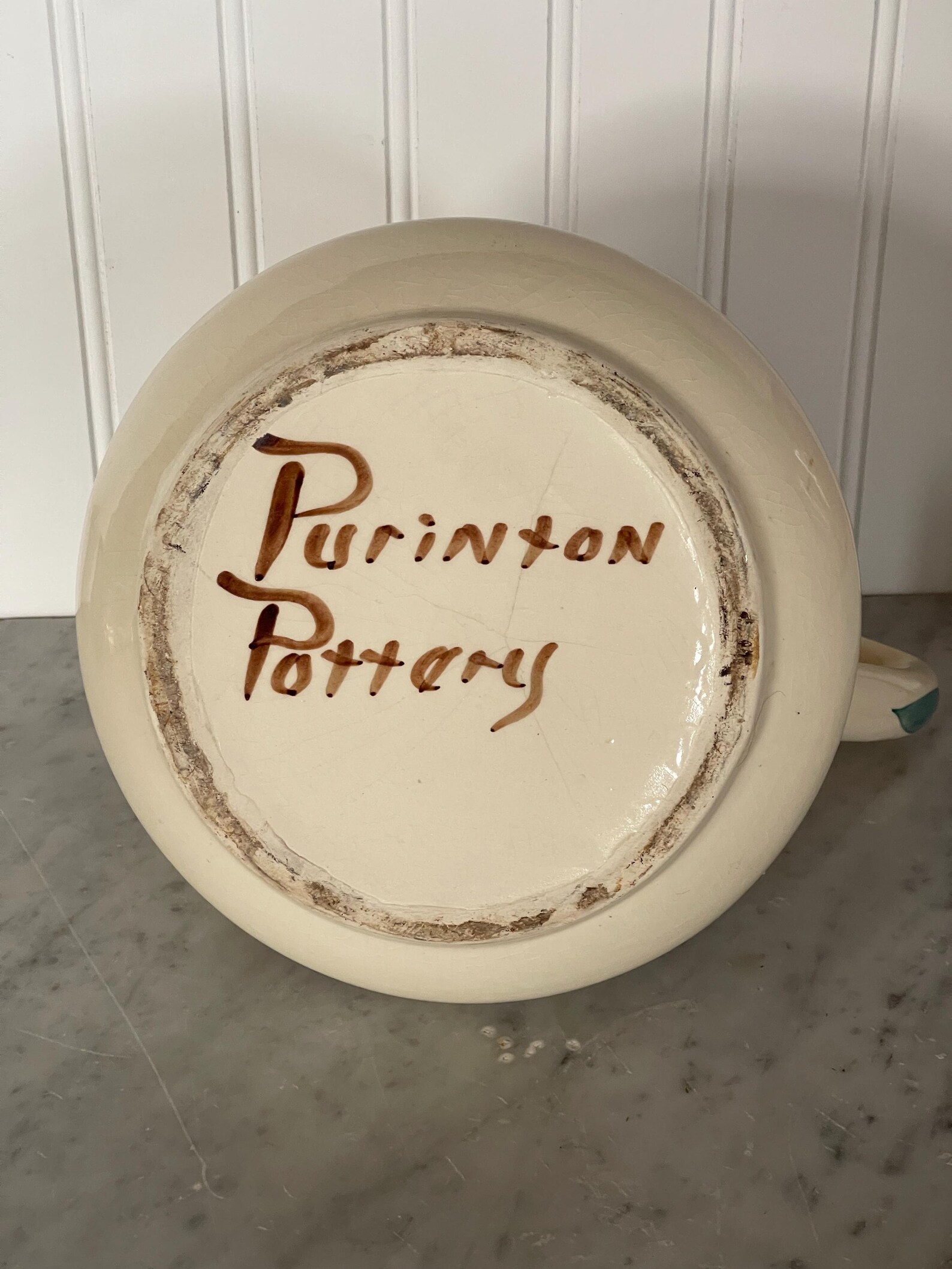 Purinton Pottery Hand Painted Fruit Design Ceramic Pitcher - Etsy