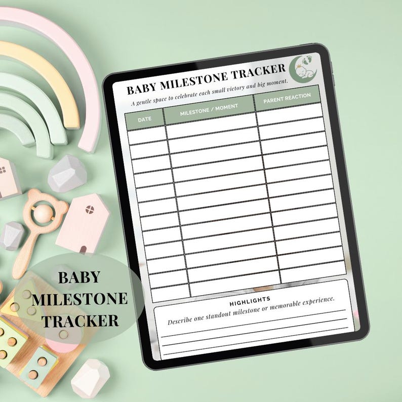 NICU Baby Milestone Tracker Printable | Preemie Newborn Keepsake (PDF ...