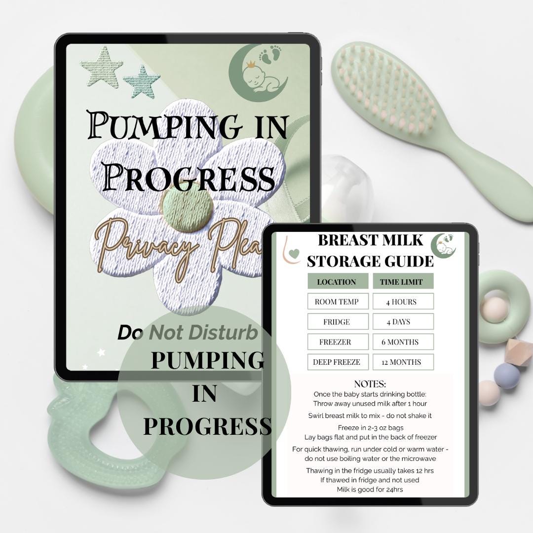 Pumping in Progress Sign Printable | Do Not Disturb Door Sign | Breast ...