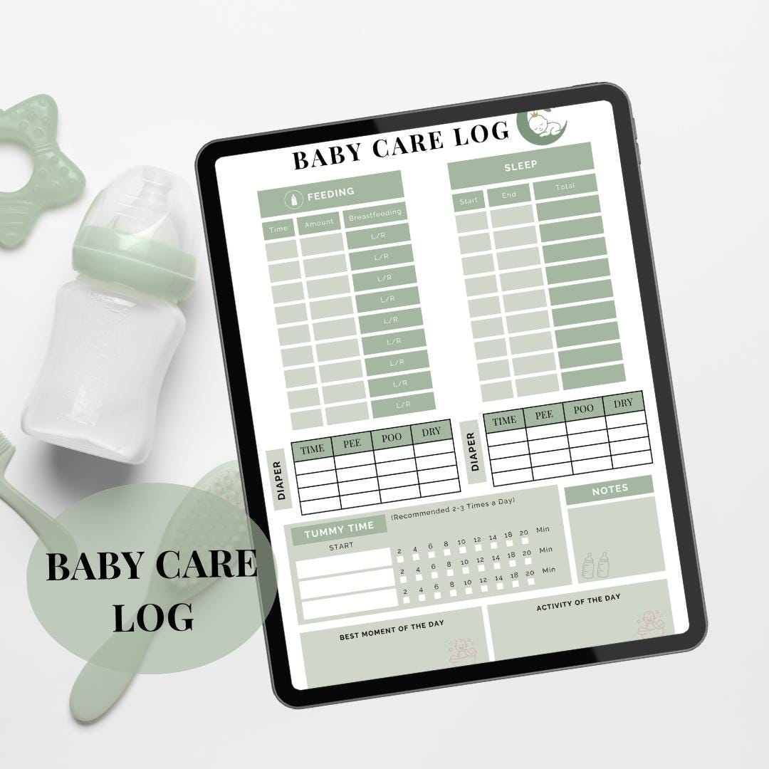 Newborn Baby Care Log Printable | Daily Tracker (PDF) - Etsy