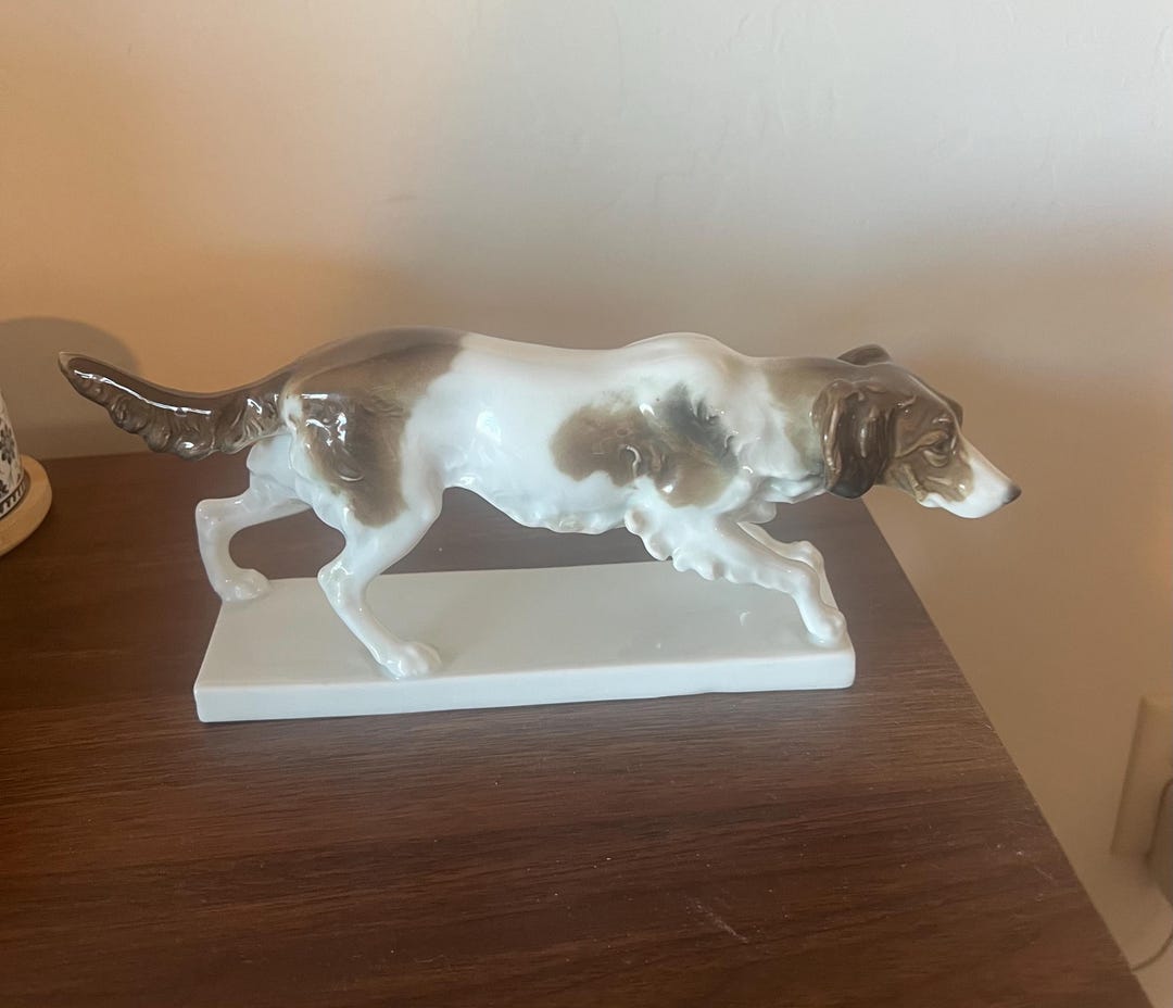 Karl Ens Volkstedt - Irish Setter Dog on A Porcelain Plinth. Pre 1945 ...
