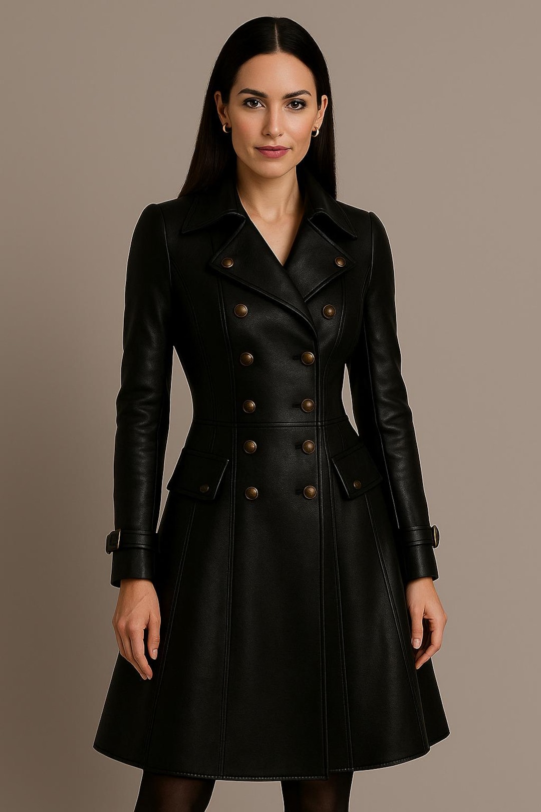 Women's Steampunk Leather Trench Coat: Corset Back Gothic Overcoat - Etsy