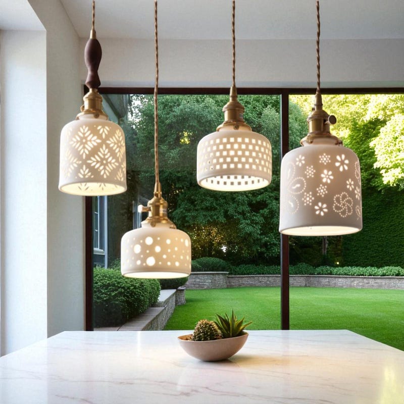 Ceramic Pendant Light - Etsy