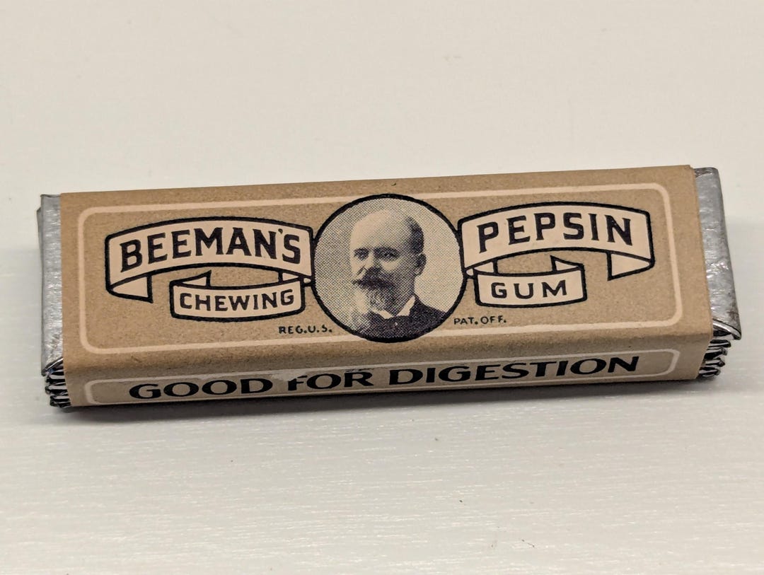 Antique 1920's Beeman's Pepsin Chewing Gum Full NOS Five Stick Pack - Etsy