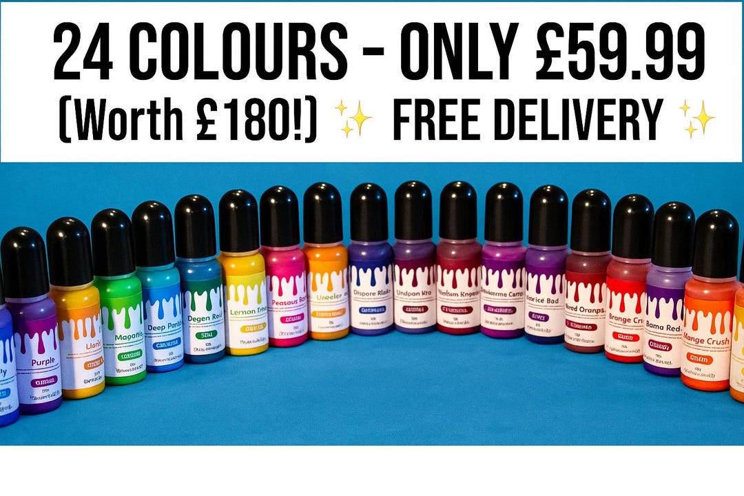 Jesmonite Pigment Set: 24 Vibrant Colors for Resin & Crafts - Etsy UK