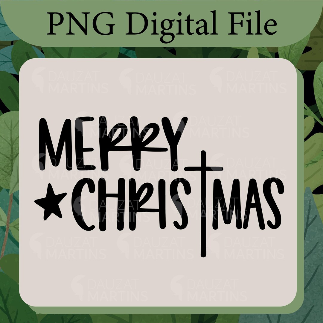 Merry Christmas Cross SVG PNG: Holiday Cut File (digital Download) - Etsy