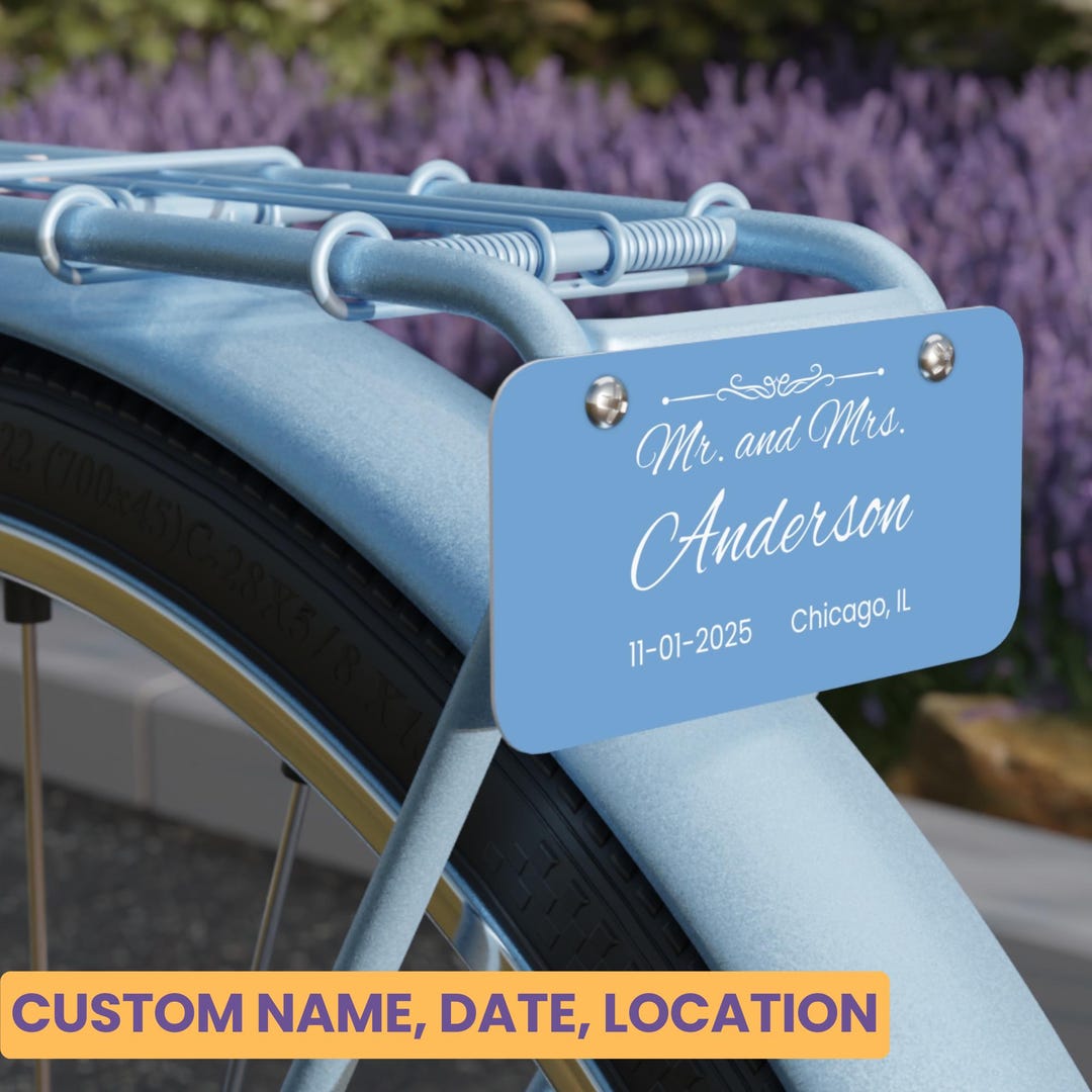 Custom Mr and Mrs Mini License Plate - Includes Wedding Date and City ...