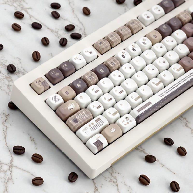 Coffee Themed Keyboard - Etsy
