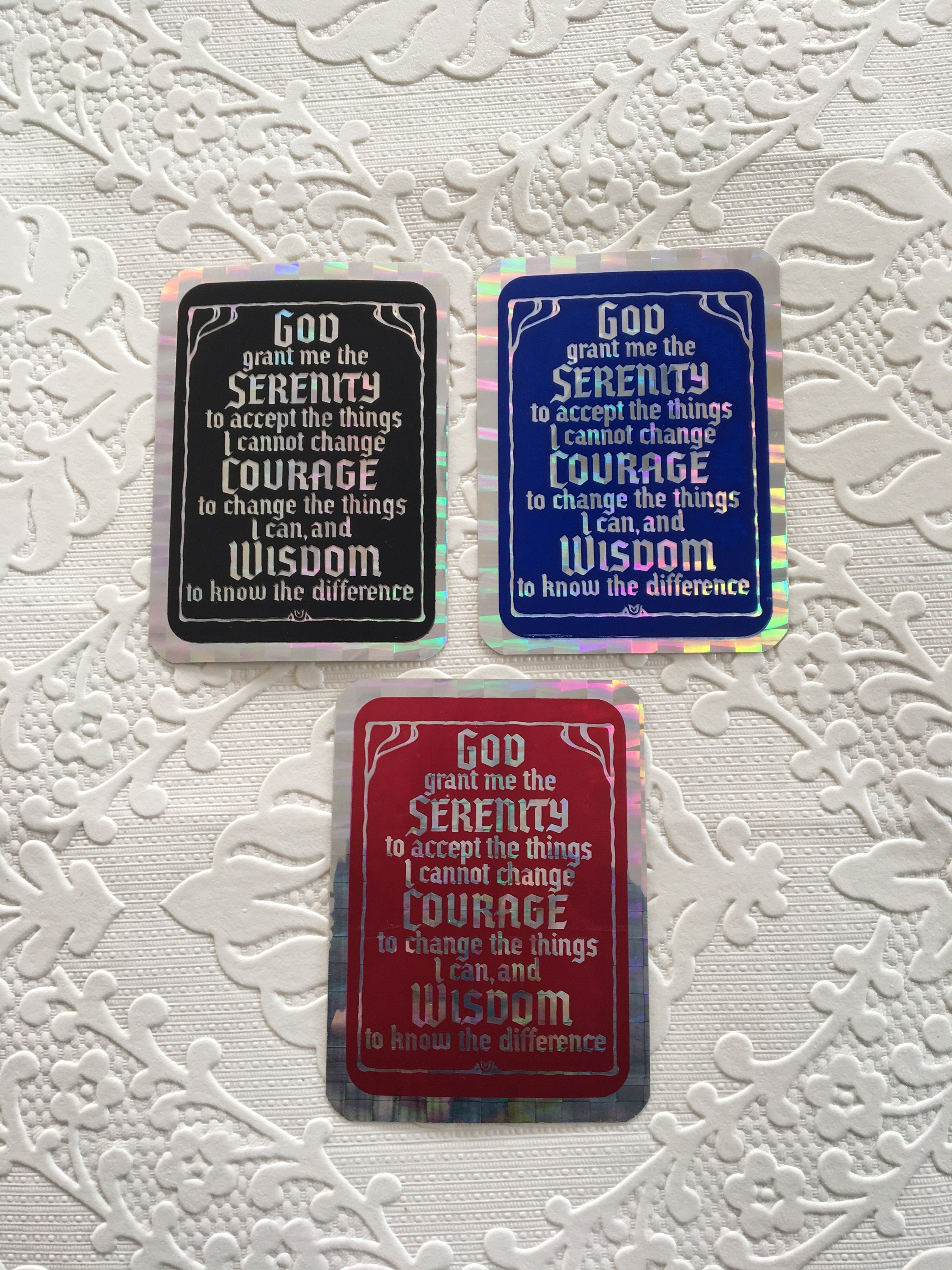 1980s Serenity Prayer Sticker Prism Reflective Recovery AA NA - Etsy