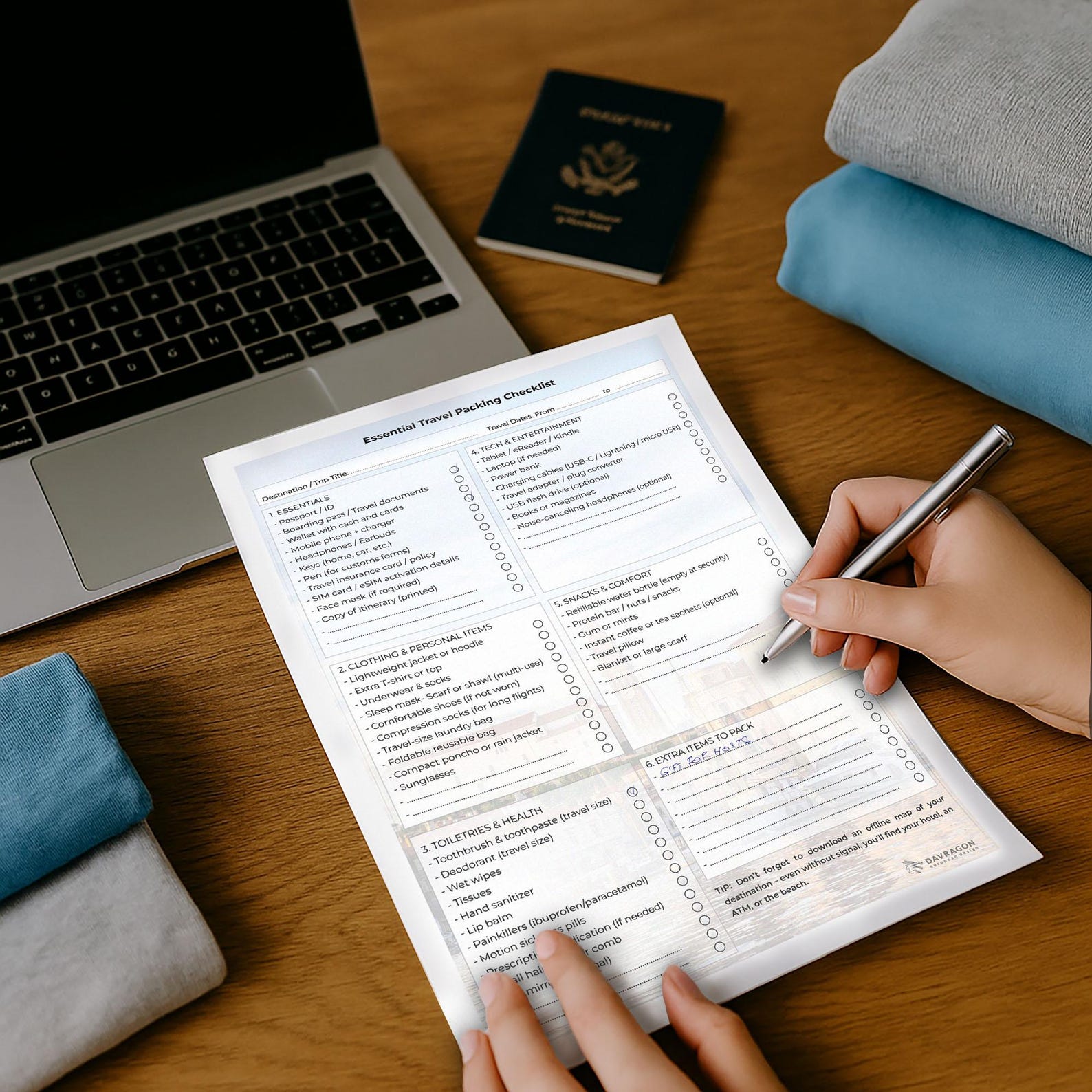 Printable Travel Packing Checklist – Carry-on Luggage – A4 + US Letter ...