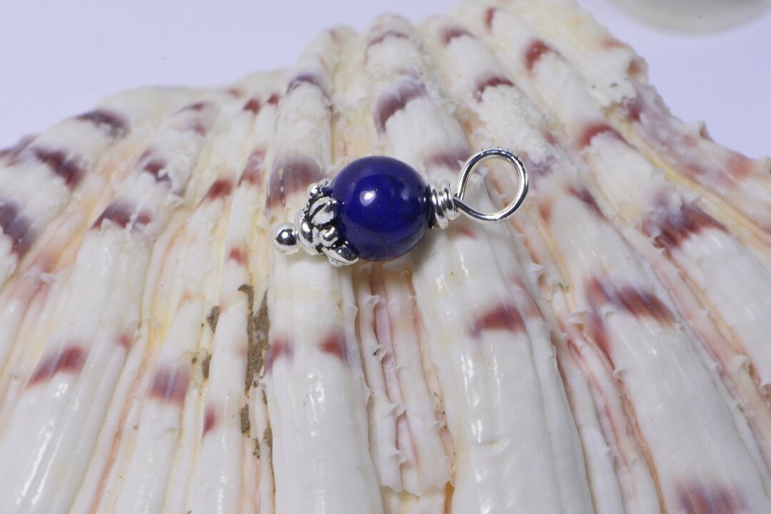 Natural Lapis Beads 6 mm Wire Wrapped Head Pin sterling - Etsy France
