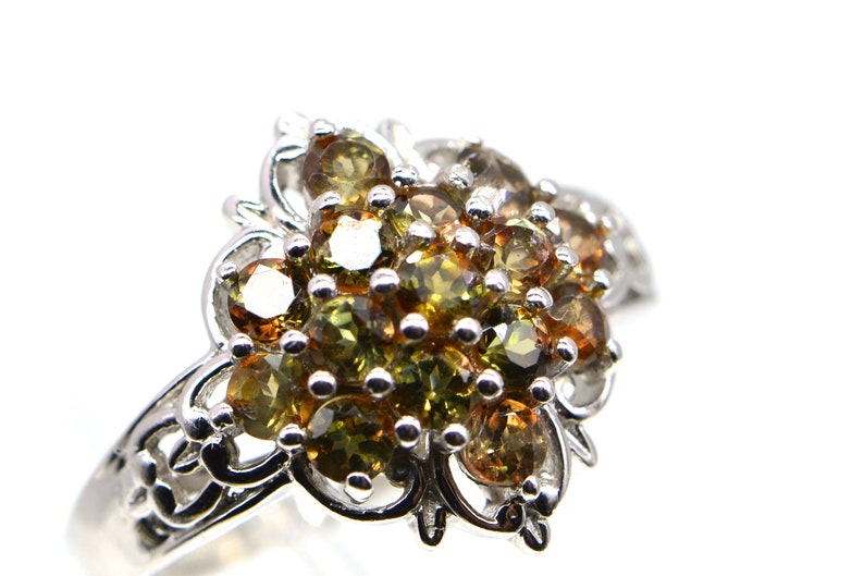 Diaspore Zultanite Turkizite Cluster Ring Sterling Silver Very | Etsy