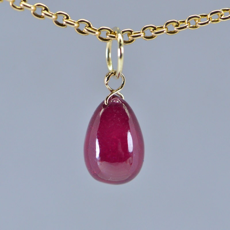 Natural Ruby Pendant - Etsy