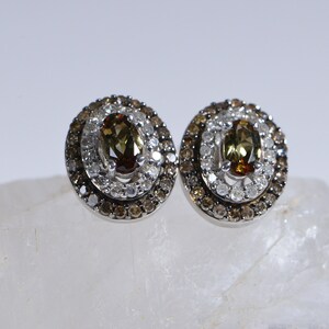 Natural Turkizite Champagne Diamond Stud Earrings Small Oval Rare ...