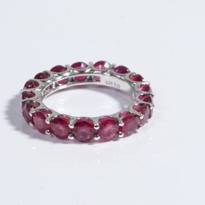 Natural Ruby Sterling Silver Stack Ring Birthstone Ruby Band Ring - Etsy