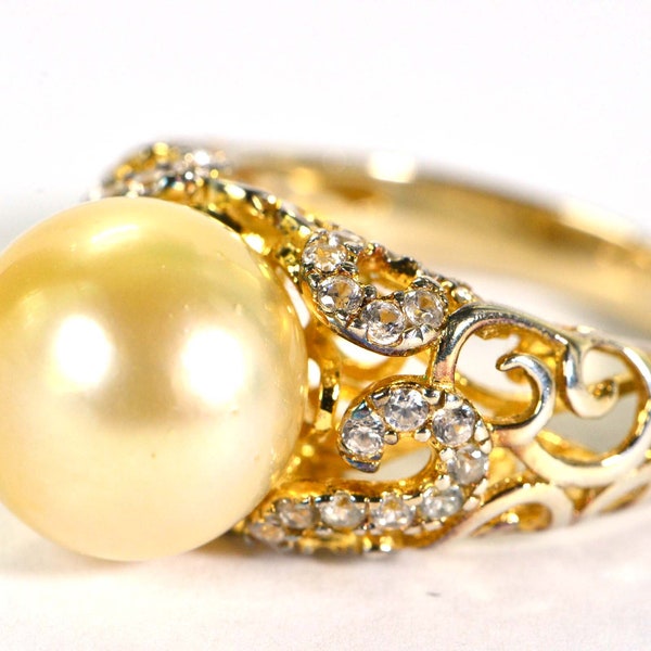Big Pearl Ring - Etsy