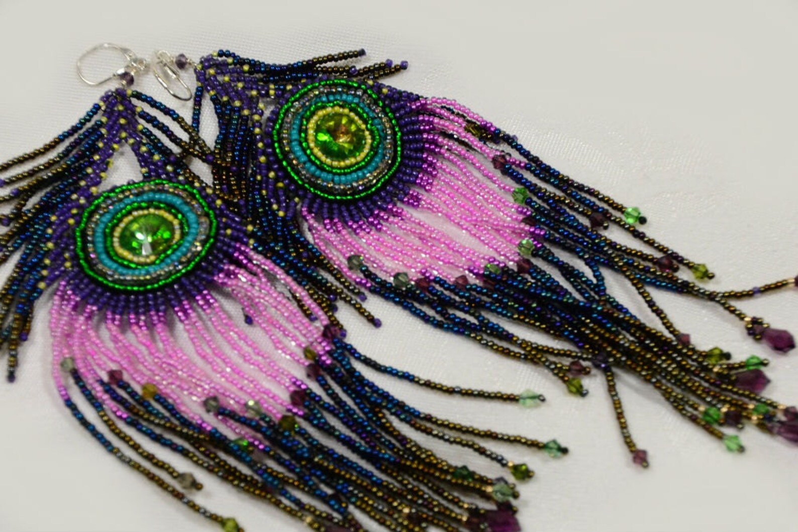 Beaded Peacock Necklace Statement Beadwork Necklace - Etsy