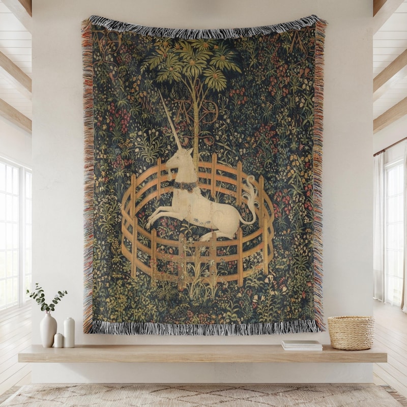 Tapestry Throw Unicorn - Etsy