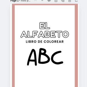 El Alfabeto-libro De Colorear - Etsy