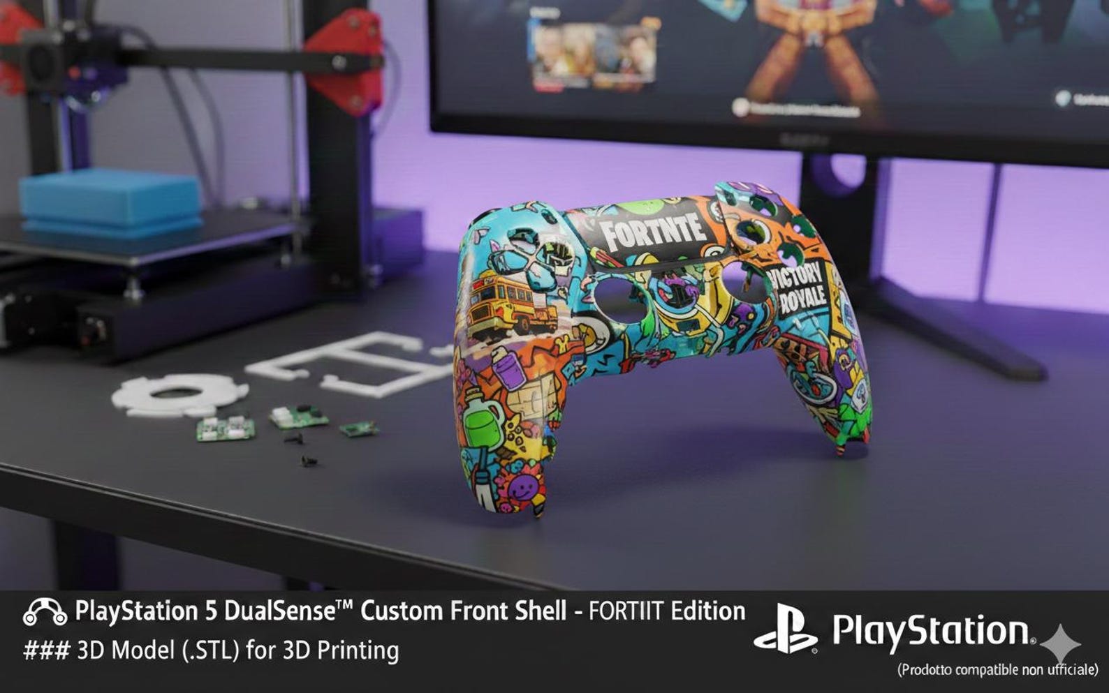 PS5 Dualsense Controller Shell STL | 3D Printable Front Housing ...