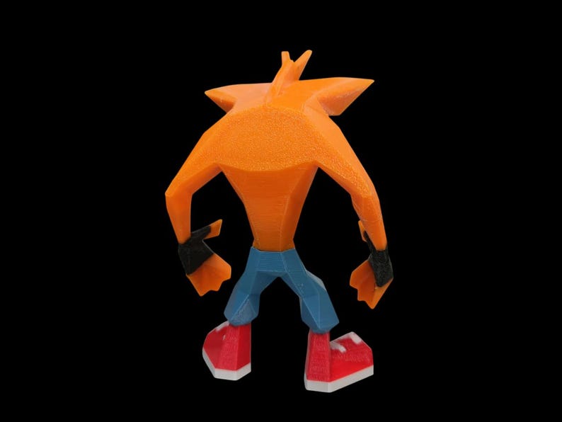 Crash Bandicoot Low Poly in 3D Printed – Collectible Action Figure ...