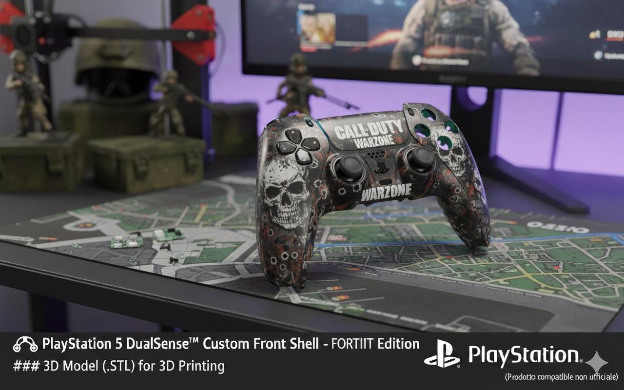 PS5 Dualsense Controller Shell STL | 3D Printable Front Housing ...