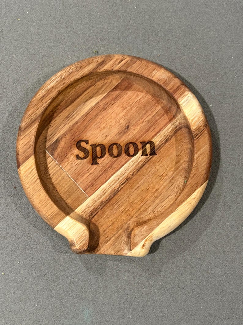 Kitchen Spoon Rest - Handmade Acacia Wood With Engraved Saying - Etsy