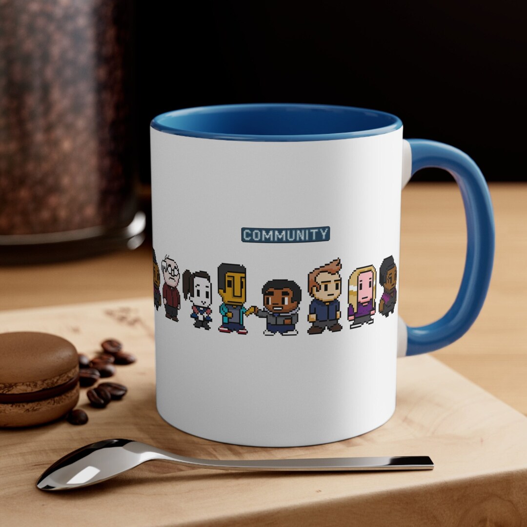 Community 8 Bit Study Group Accent Coffee Mug - Etsy