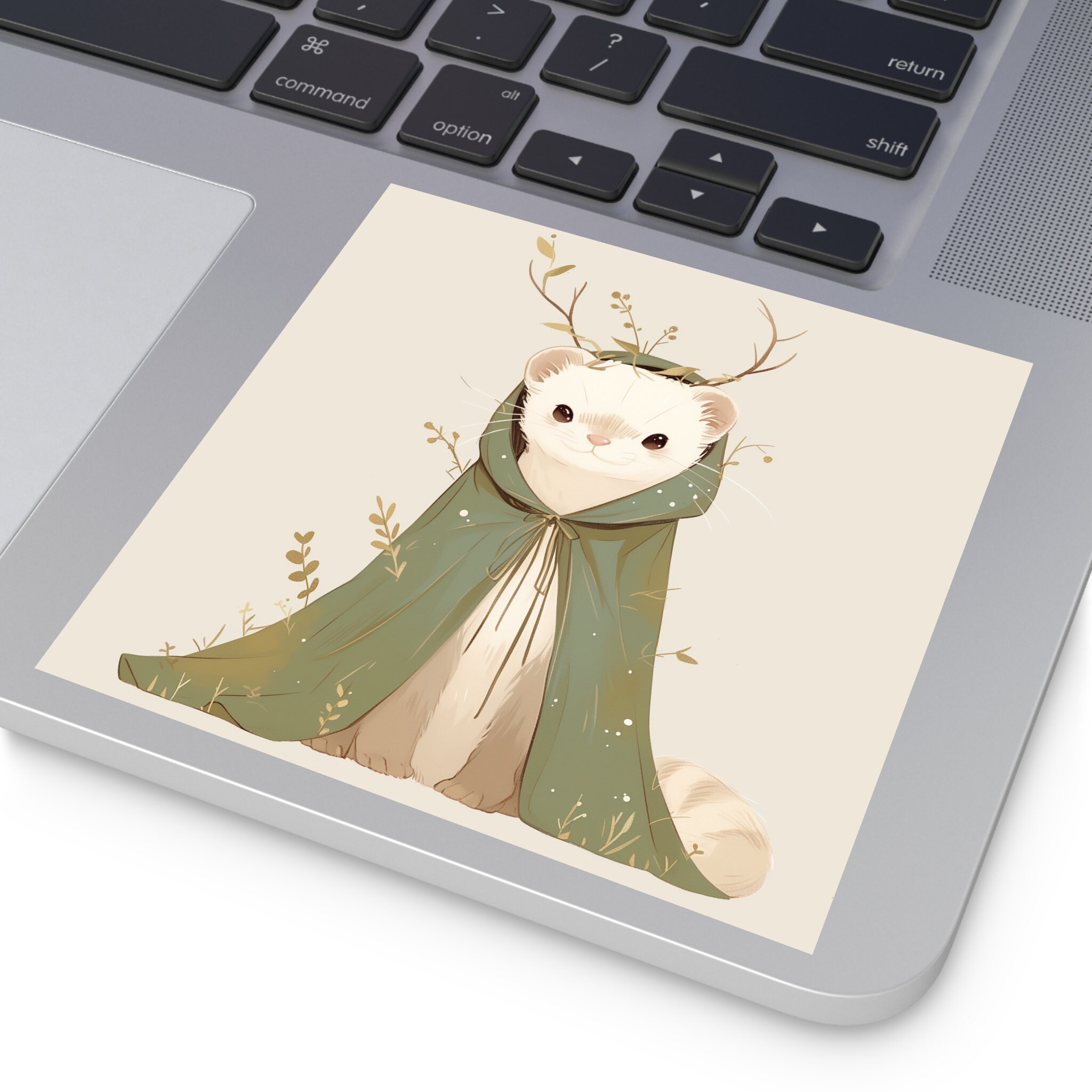 Fantasy Ferrets, Druid in Sage Cloak, Square Stickers, Indooroutdoor - Etsy