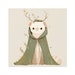 Fantasy Ferrets, Druid in Sage Cloak, Square Stickers, Indooroutdoor - Etsy