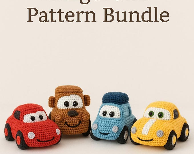 Car Amigurumi Crochet Pattern Bundle Adorable Vehicle Designs - Etsy
