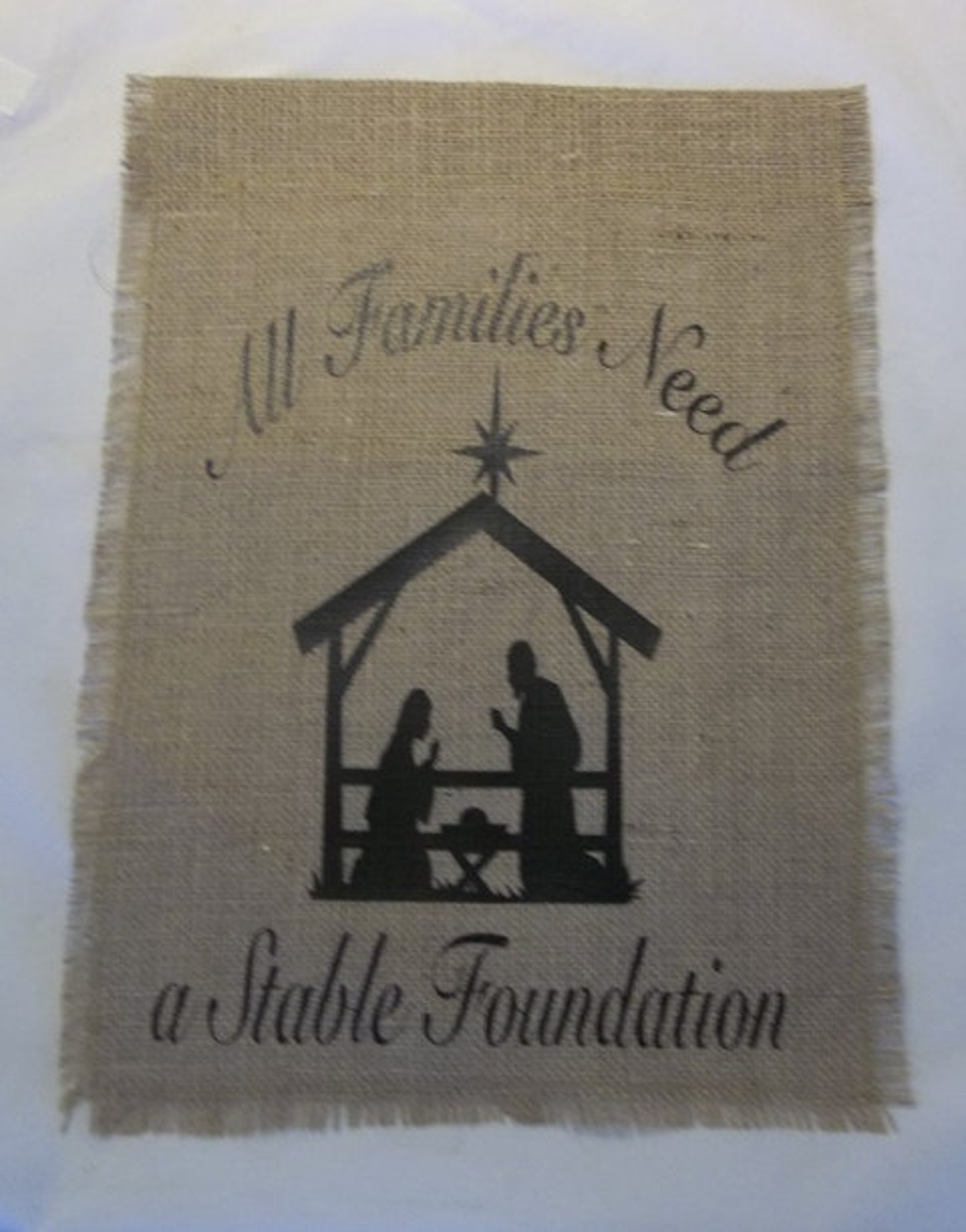 Nativity Burlap Garden Flag - Etsy