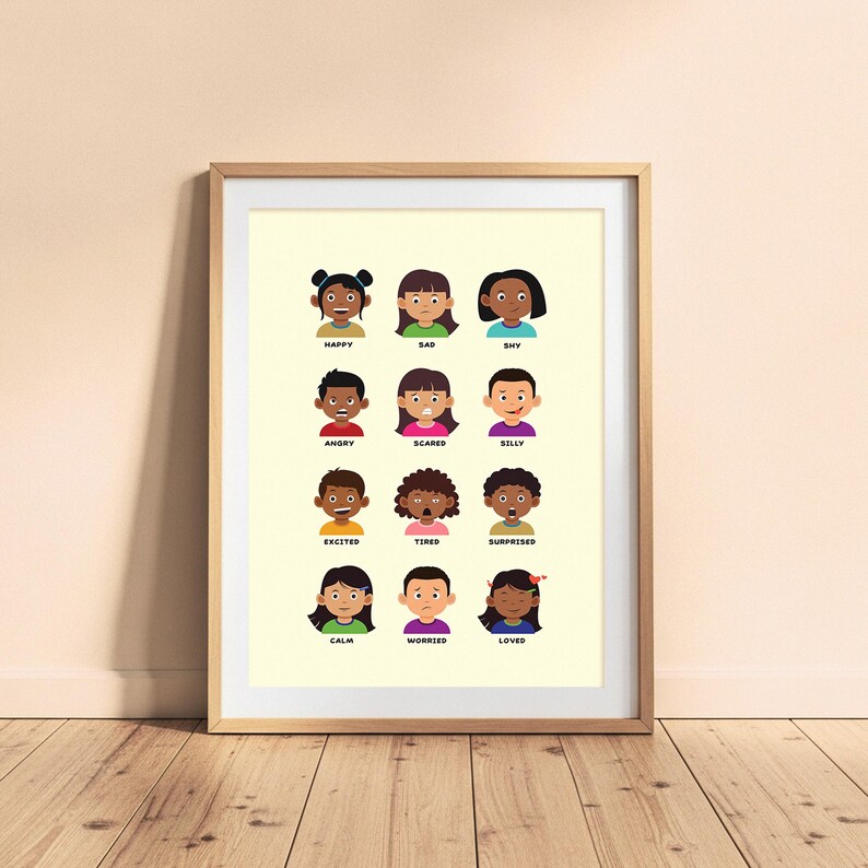 Emotions Chart | Feelings Chart | Feeling Faces Poster for Kids in ...