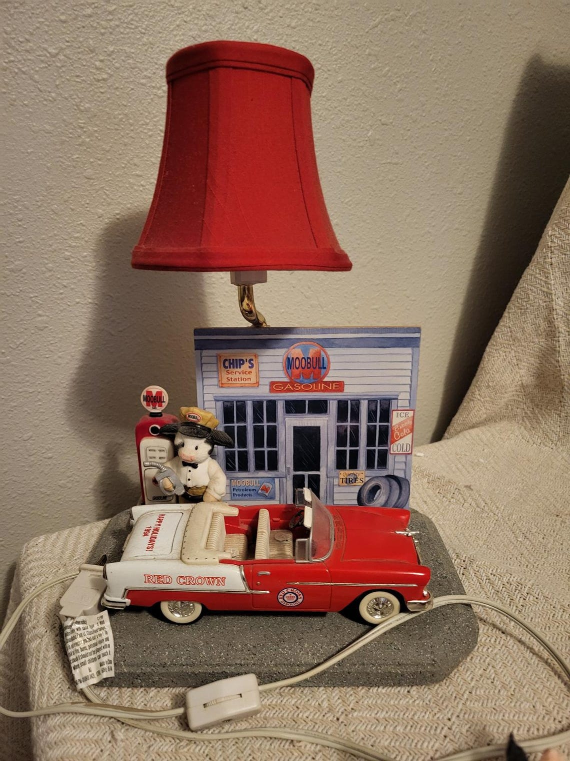 Gas Station Lamp With Mary Moo Moos - Homemade - Etsy