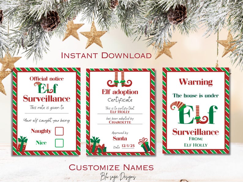 Editable Elf Activity Bundle | Printable Elf Letters | Elf Stickers ...