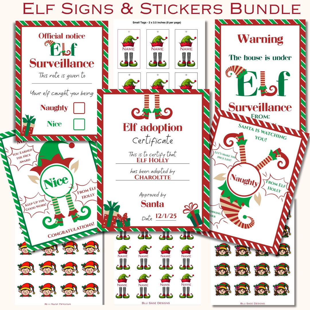 Editable Elf Activity Bundle | Printable Elf Letters | Elf Stickers ...