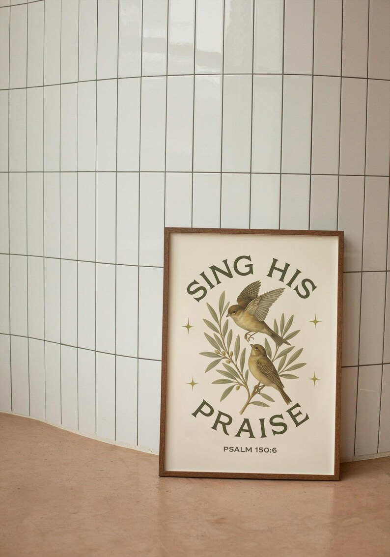 Bible Verse Poster | Psalm 150:6 Wall Art | Christian Scripture Print ...