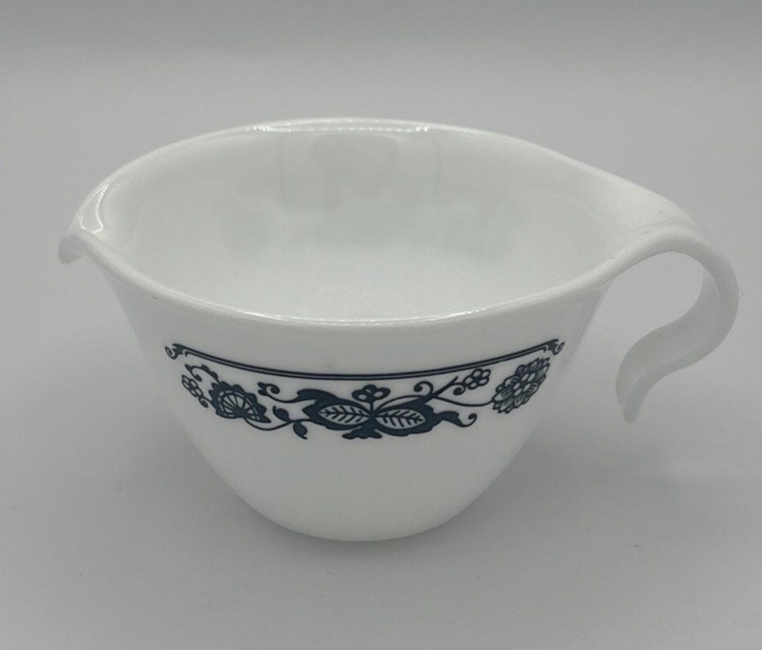Corelle Pyrex OLD TOWN Blue Onion Creamer Pitcher Hook Cup - Etsy