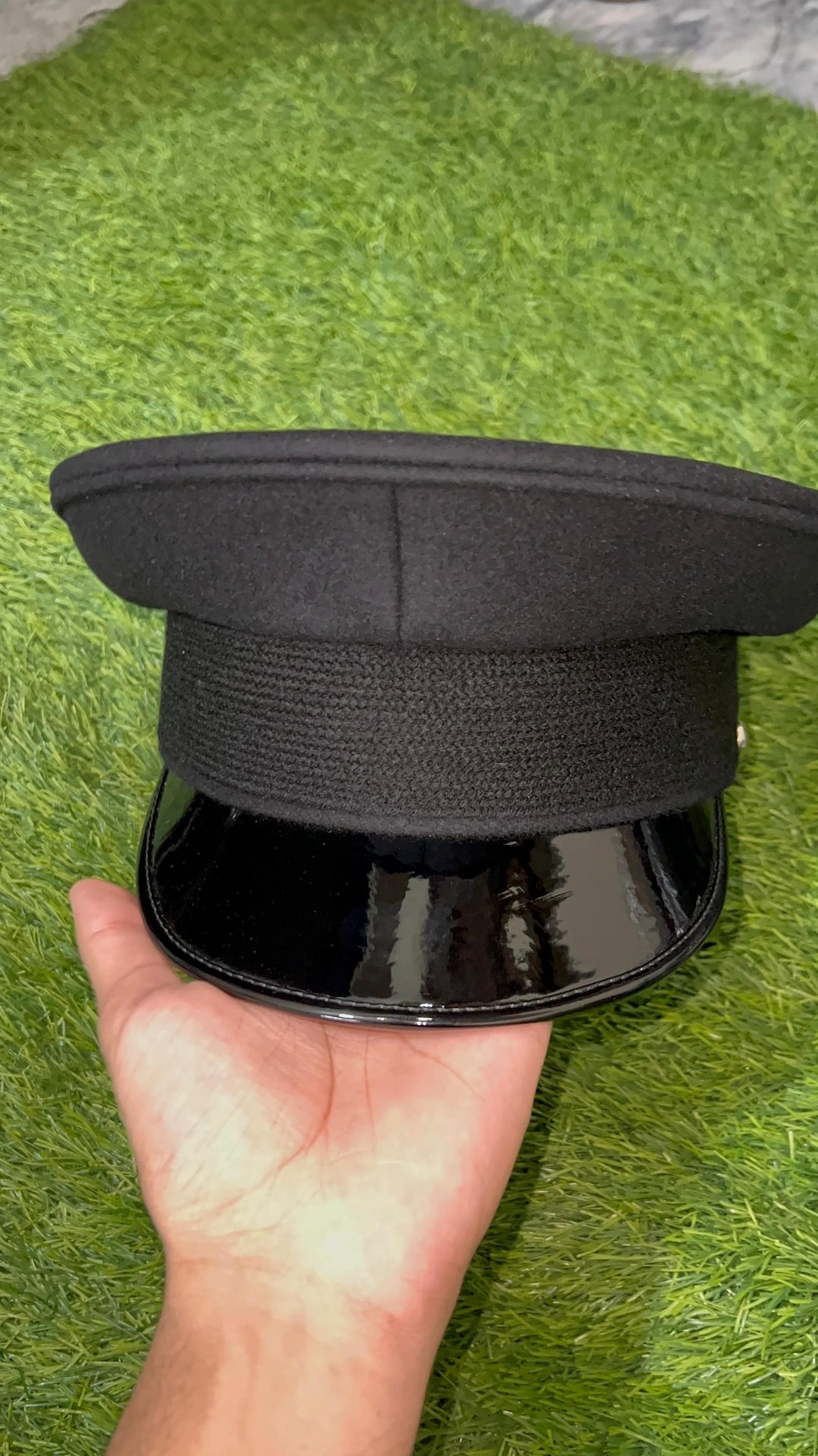 Handmade Black Military Officer Cap - Formal Parade Uniform Hat - Etsy