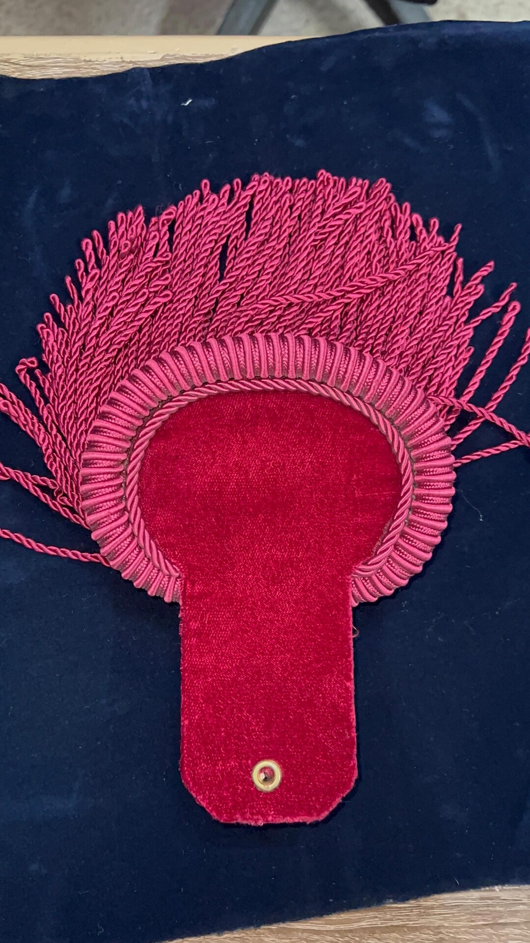 Vintage Red Military Uniform Epaulette With Fringe – Decorative ...