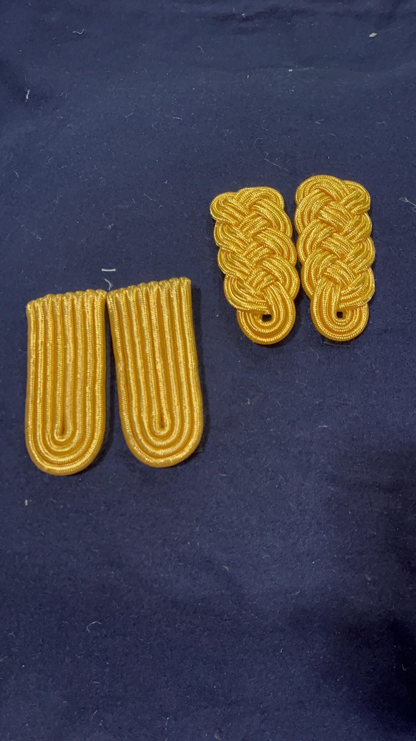 Gold Braided Epaulettes: Military Style Costume Shoulder Knots - Etsy