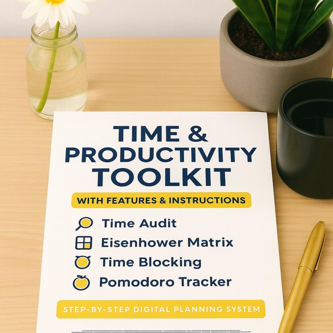 Time & Productivity Toolkit | Digital Planner PDF | Time Audit ...