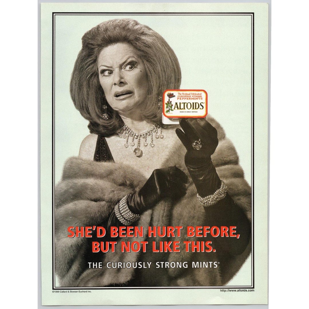 Altoids Curiously Strong Mints Vintage Humor Peppermints Print Ad 1999 ...