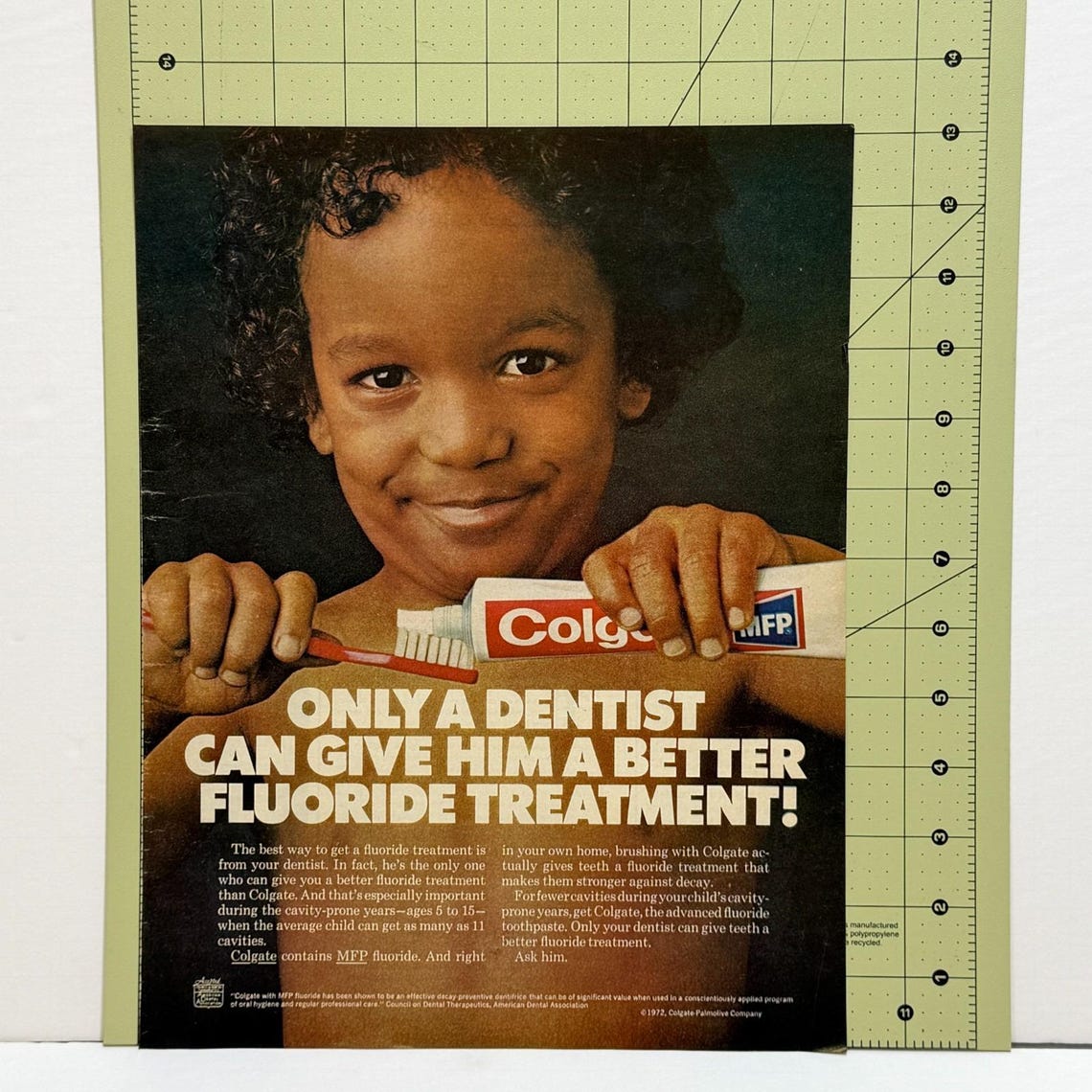 Colgate Fluoride Toothpaste Dentist Dental Health Child Care Print Ad ...