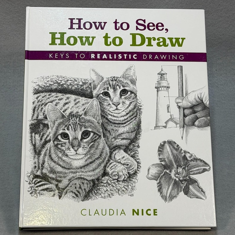 How to Draw Book, Realistic Drawing Techniques, Claudia Nice, First ...